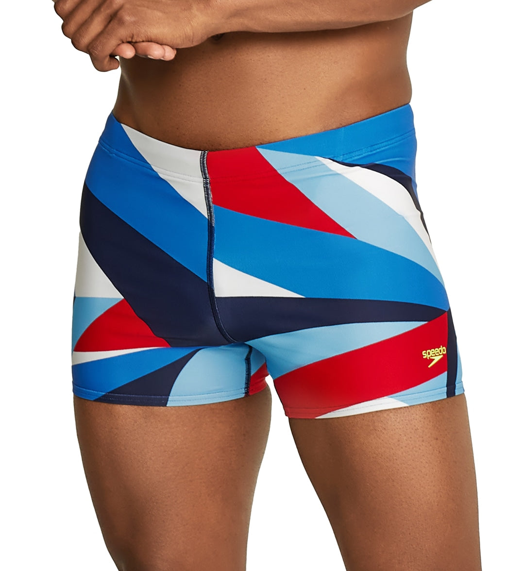 Speedo Men's Printed Square Leg Swimsuit at SwimOutlet.com