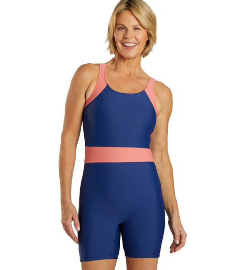 Sporti Unitard Colorblock One Piece Swimsuit at SwimOutlet.com