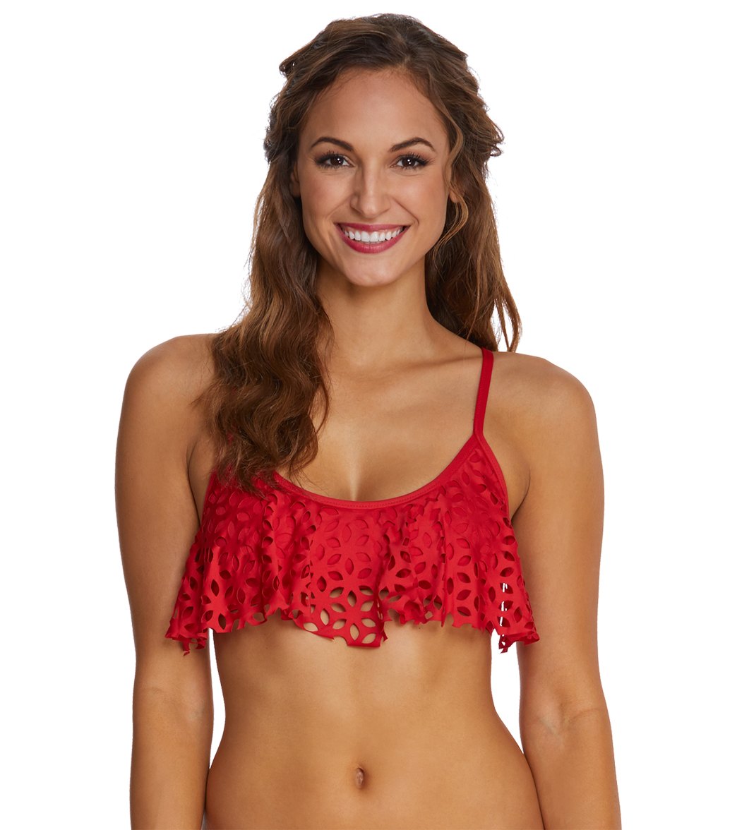 Luxe by Lisa Vogel Pandora Flutter Bra Bikini Top at SwimOutlet.com
