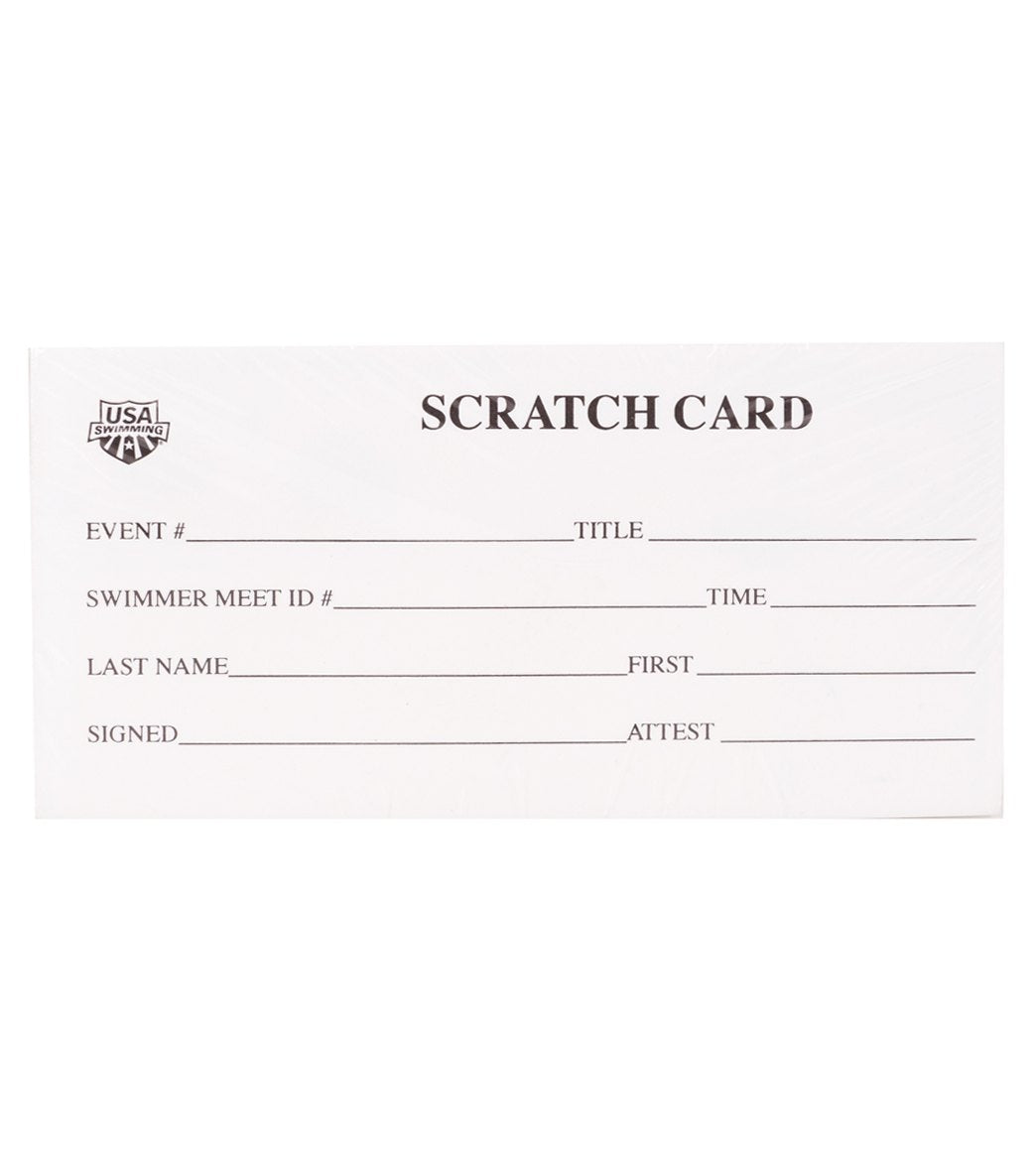 USA Swimming Scratch Card Slip at SwimOutlet.com