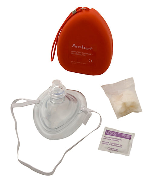 KEMP AMBU CPR Pocket Mask w/O2 Inlet & Kit at SwimOutlet.com