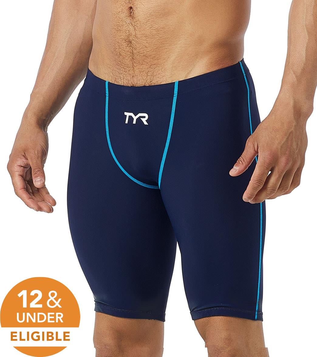TYR Men's Thresher Short Jammer Tech Suit Swimsuit at SwimOutlet.com