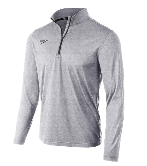 Speedo Unisex 1/4 Zip Solid Pullover Shirt at SwimOutlet.com