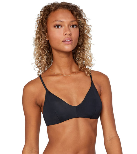 RVCA Women's Solid Crossback Bikini Top at SwimOutlet.com