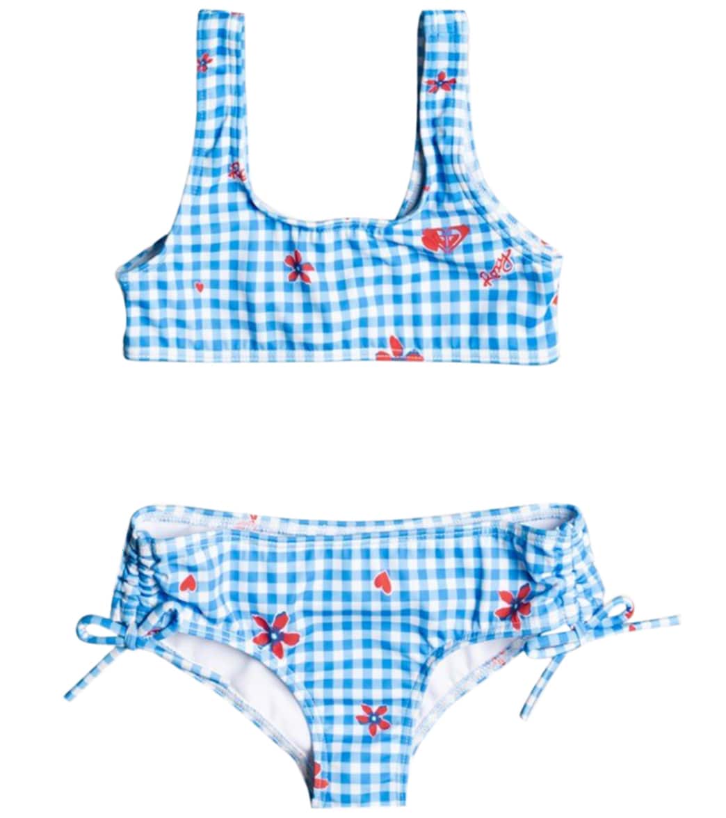 Roxy Girls' Vichy Paradise Two Piece Bikini Set at SwimOutlet.com