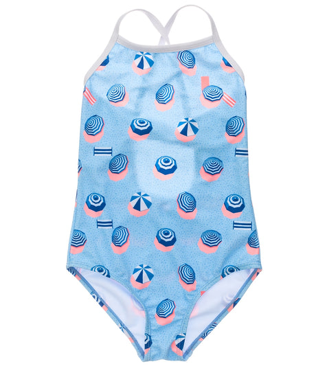 Snapper Rock Girls' French Riviera X Back Tie One Piece Swimsuit ...