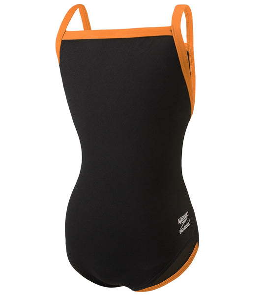 Speedo Girls' Solid Endurance + Flyback Training One Piece Swimsuit at ...