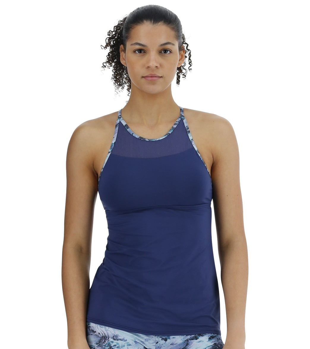TYR Women's Solid Tessa Tankini Top at SwimOutlet.com