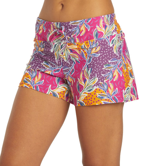 Sporti Active Floral Patchwork Swim Short Bottom at SwimOutlet.com