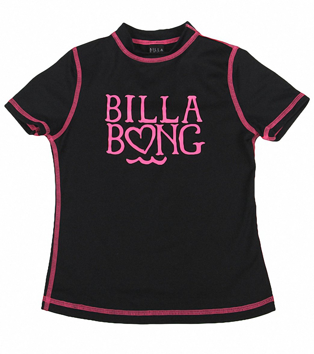 Billabong Billie Girls Shannon S/S Rashguard (4-14) at SwimOutlet.com