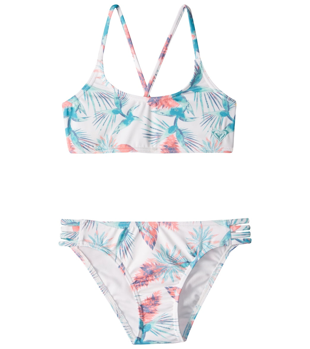 Roxy Girl's Salty Shade Athletic Bikini Set (7-16) at SwimOutlet.com