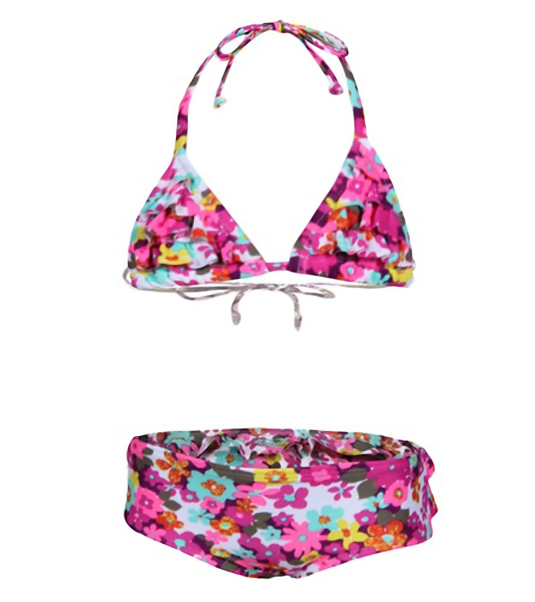 Roxy Teenie Wahine Daisy Gypsy Tiki Triangle Ruffle Set (2T-6) at ...