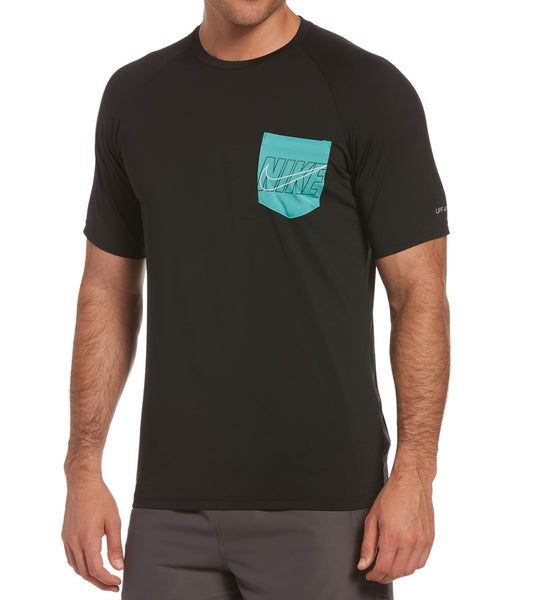Nike Men's Outline Logo Short Sleeve Hydroguard at SwimOutlet.com