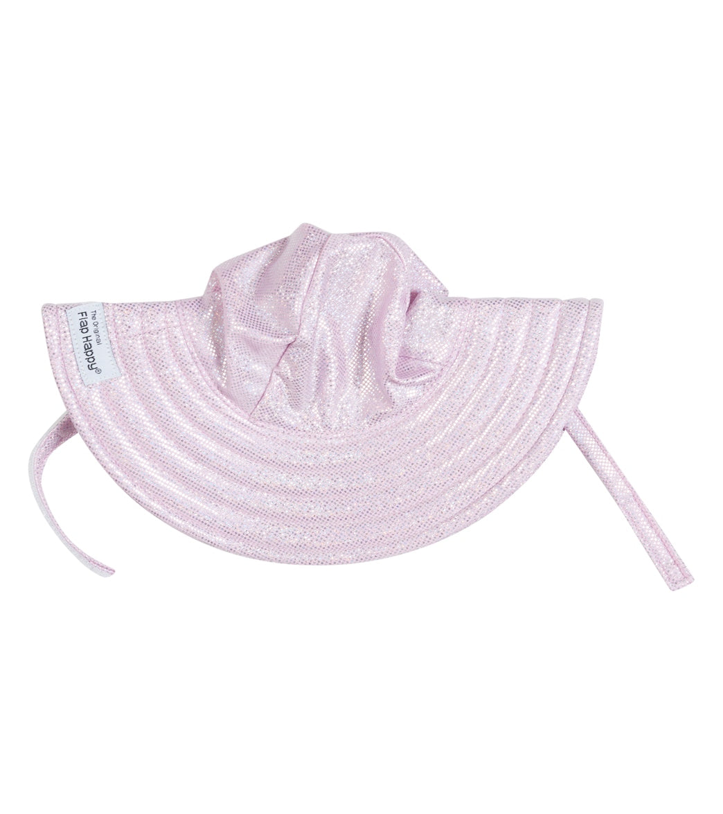 Flap Happy Girls' Sparkling Sunset Pink Summer Splash UPF 50+ Swim Hat ...