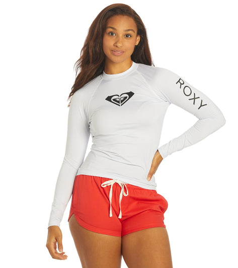 Roxy Women's Whole Hearted Long Sleeve UPF 50 Rash Guard at SwimOutlet.com
