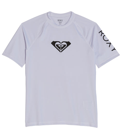 Roxy Women's Whole Hearted Short Sleeve UPF 50 Rash Guard at SwimOutlet.com