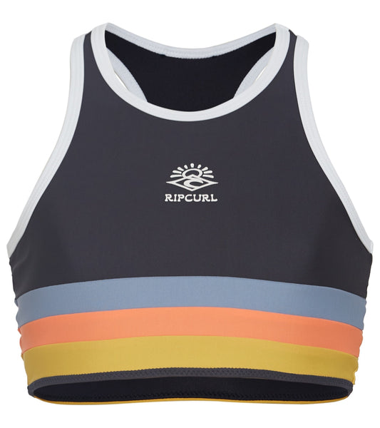 Rip Curl Girls' Melting Waves Crop Bikini Top (Big Kid) at SwimOutlet.com
