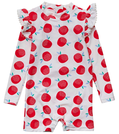 Snapper Rock Girls' Juicy Fruit Long Sleeve One Piece Swimsuit (Baby ...