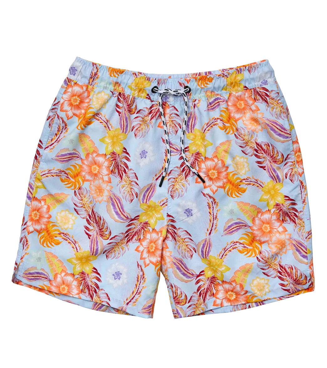 Snapper Rock Men's Boho Tropical Sustainable Swim Trunks at SwimOutlet.com