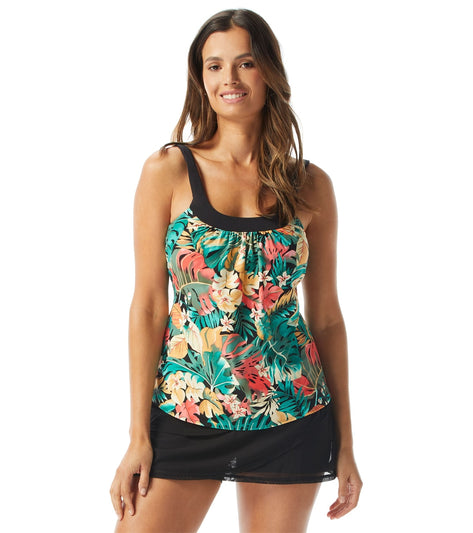 Coco Reef Women's Passion Flower Ultra Fit Bra Sized Tankini Top (C/D ...