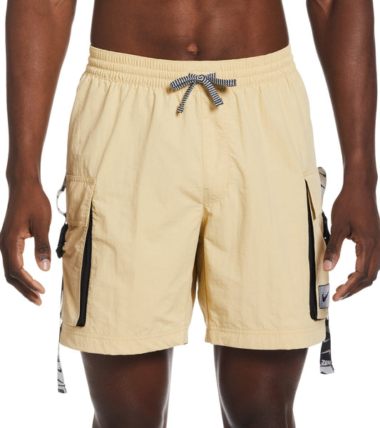 Nike Men's 18" Logo Tape Cargo Swim Trunks at SwimOutlet.com
