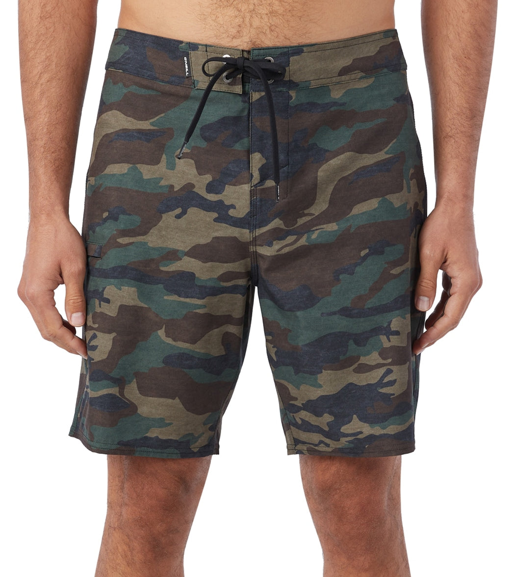 O'Neill Men's 19" Hyperfreak Heat Camo Board Shorts at SwimOutlet.com