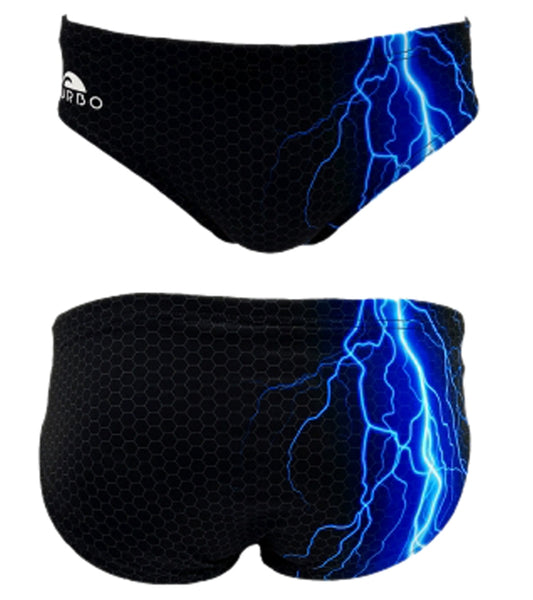 Turbo Men's Hex Storm Water Polo Brief Swimsuit at SwimOutlet.com